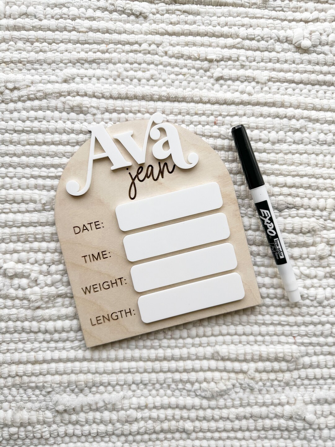 Birth Stat Sign | Erasable Birth Stat Sign | Name Sign | Fresh 48 Sign ...