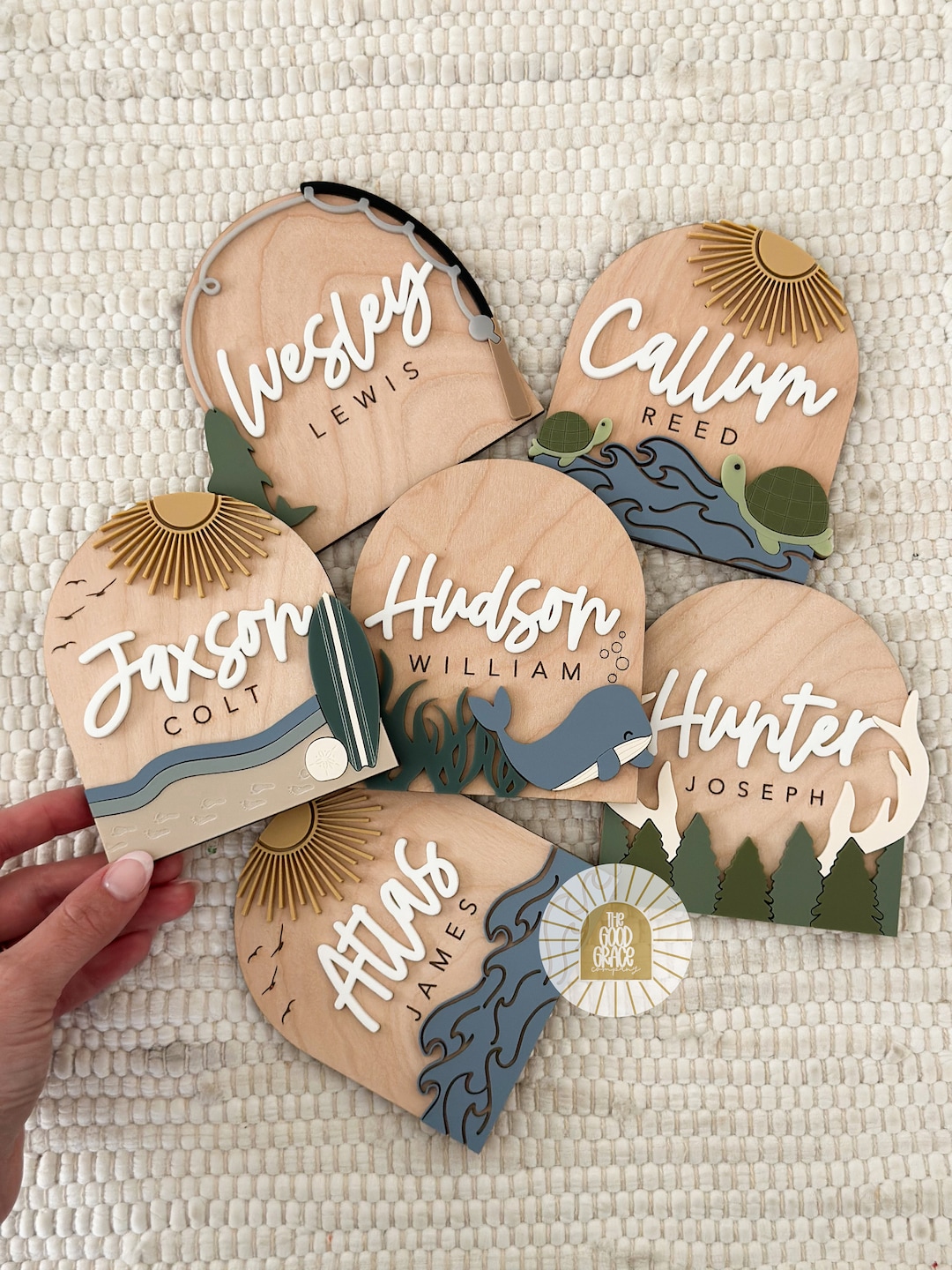 Boy Name Sign | Mini Baby Name Sign | Name Announcement | Baby Boy ...