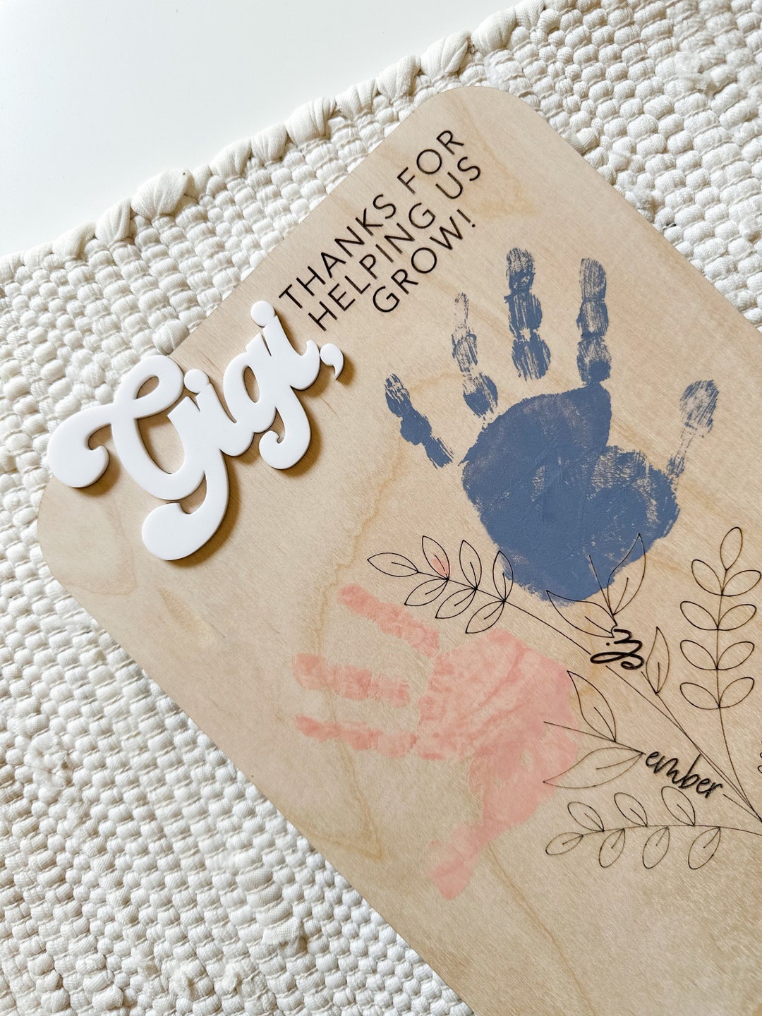 DIY Handprint Sign | Mother's Day Sign | Mother's Day Gift | Handprint ...