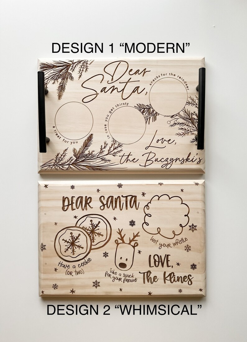 Santa Tray | Dear Santa Tray | Christmas Tray | Milk and Cookie Tray ...