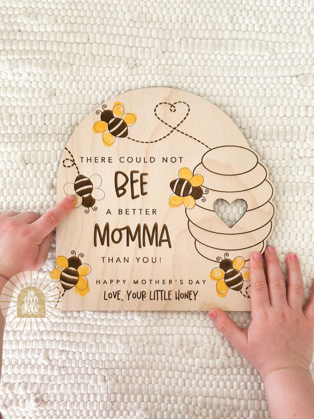 Mothers Day DIY Bee Fingerprint Sign | Mother's Day DIY Gift ...