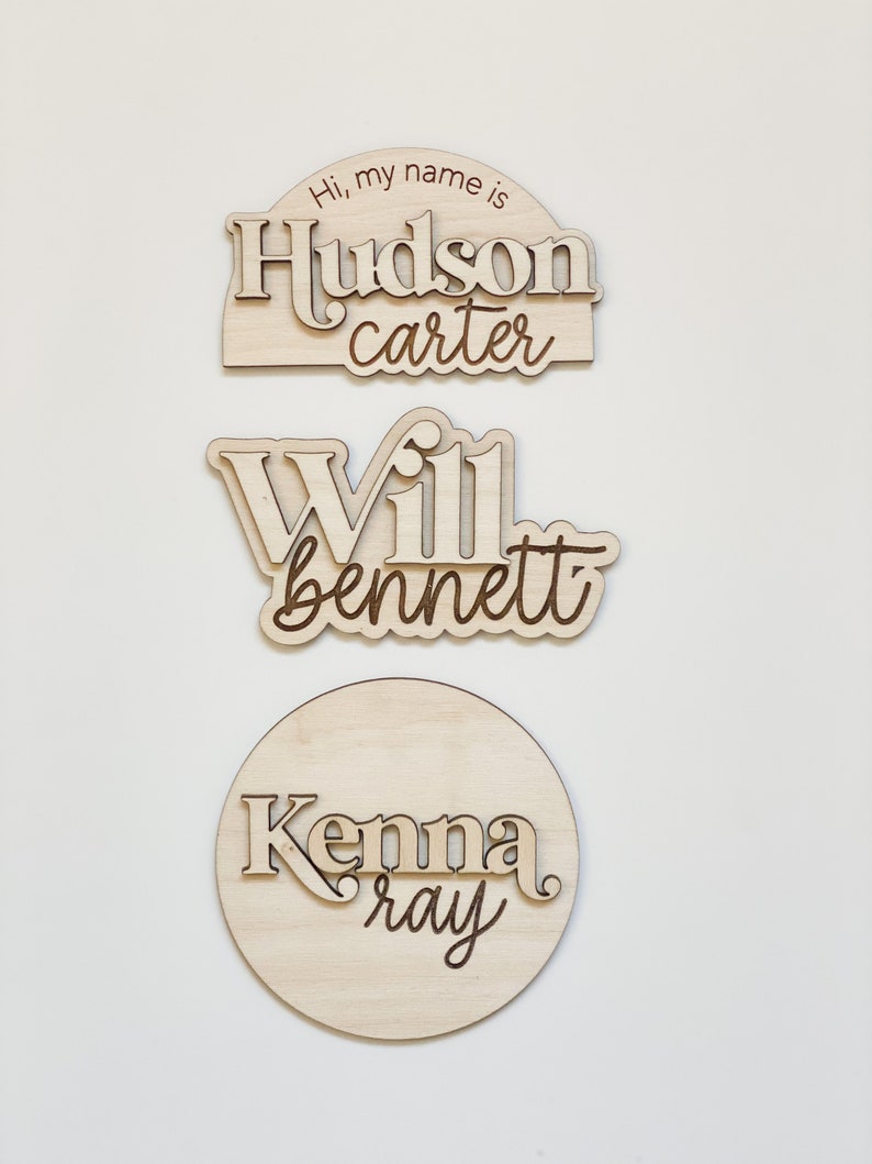 Name Sign Mini Baby Name Sign Name Announcement Hello My - Etsy