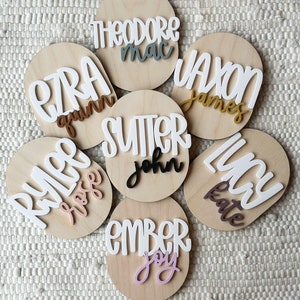 Name Sign | Mini Baby Name Sign | Name Announcement | Hello My Name is ...