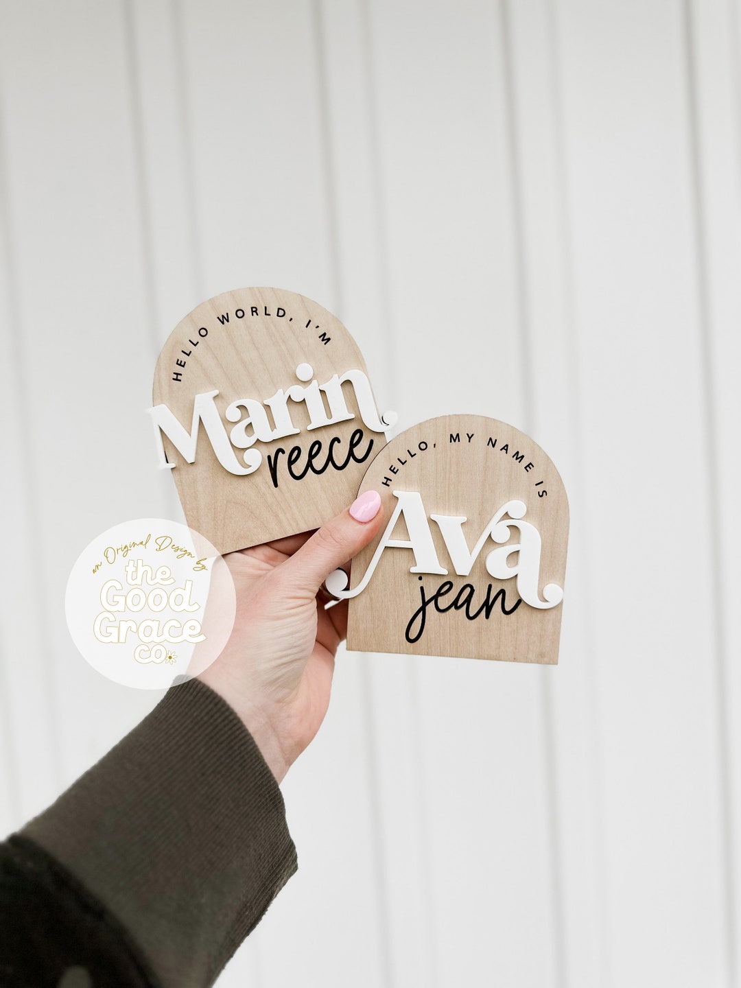 Baby Name Sign | Mini Baby Name Sign | Name Announcement | Hello My ...