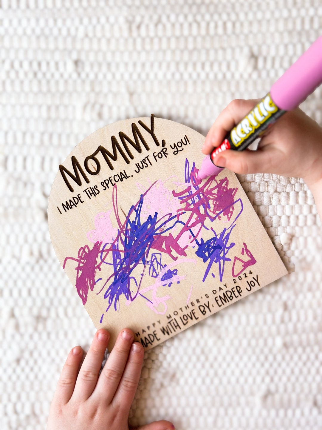Mothers Day DIY Sign | Mother's Day Drawing Gift | Mother's Day Card ...