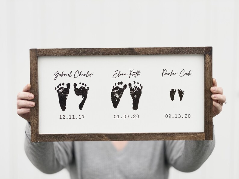 Custom Footprint Sign engraved footprint sign realistic | Etsy