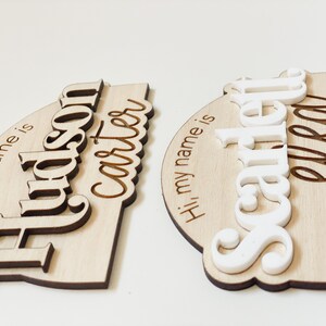 Name Sign Mini Baby Name Sign Name Announcement Hello My - Etsy