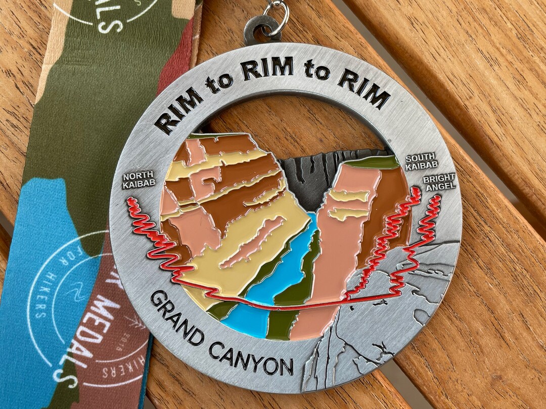 Grand Canyon R2R2R / Rim to Rim to Rim Medal / Ornament With Optional ...