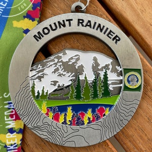 Mount Rainier Medal / Ornament With Optional Engraving ...