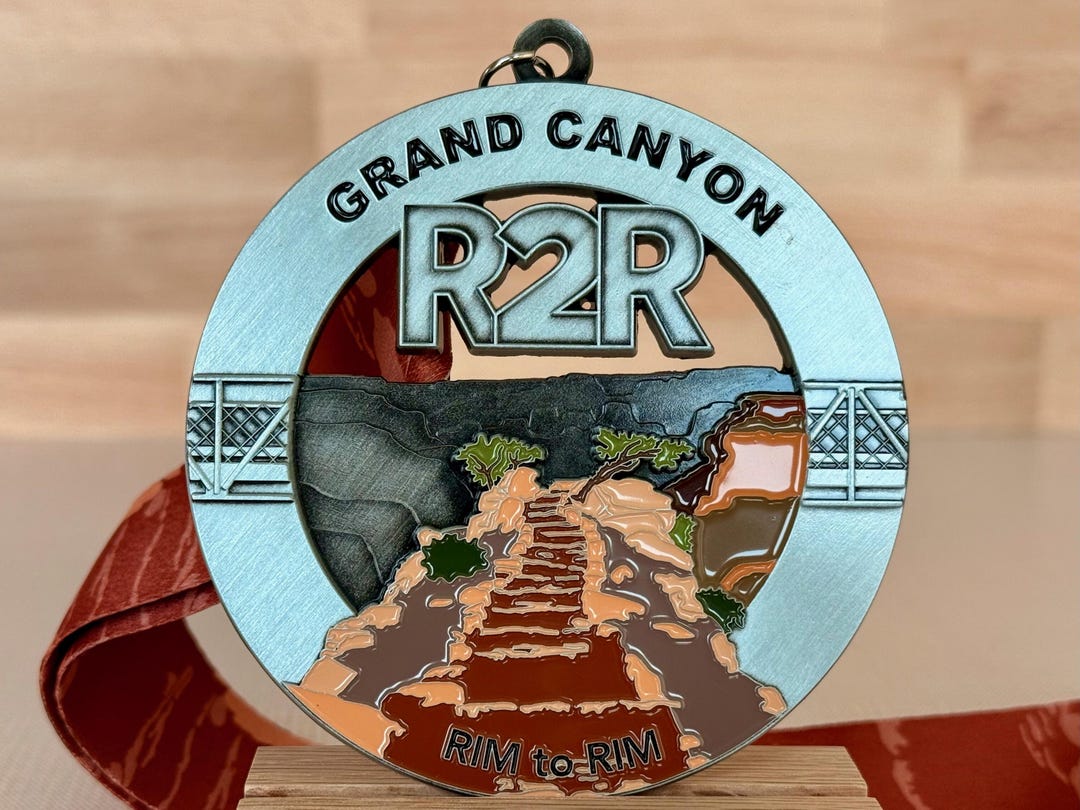 Grand Canyon Rim to Rim (R2R) Medal (south Kaibab) / Ornament With ...