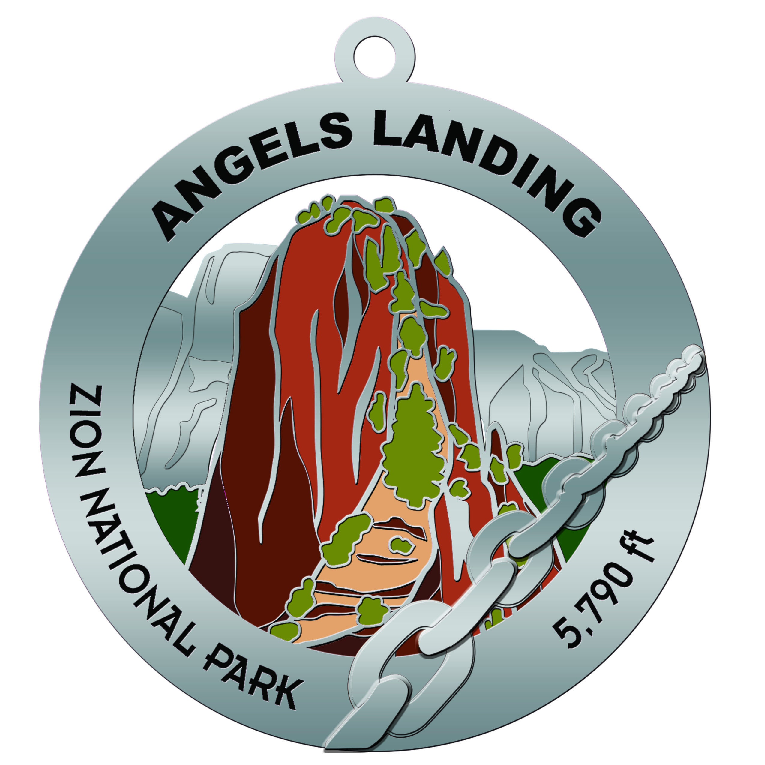 Angels Landing Medal / Ornament With Optional Engraving ...