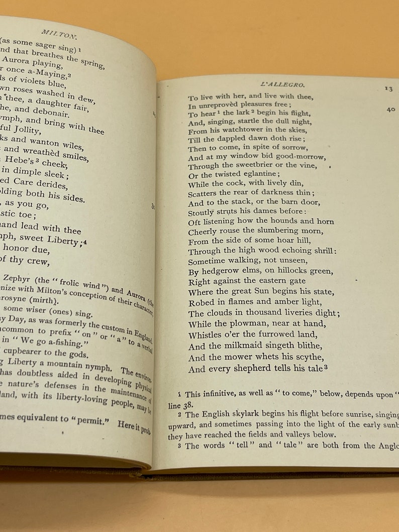 Eclectic English Classics Milton's Minor Poems Edited With Intro 1911 ...
