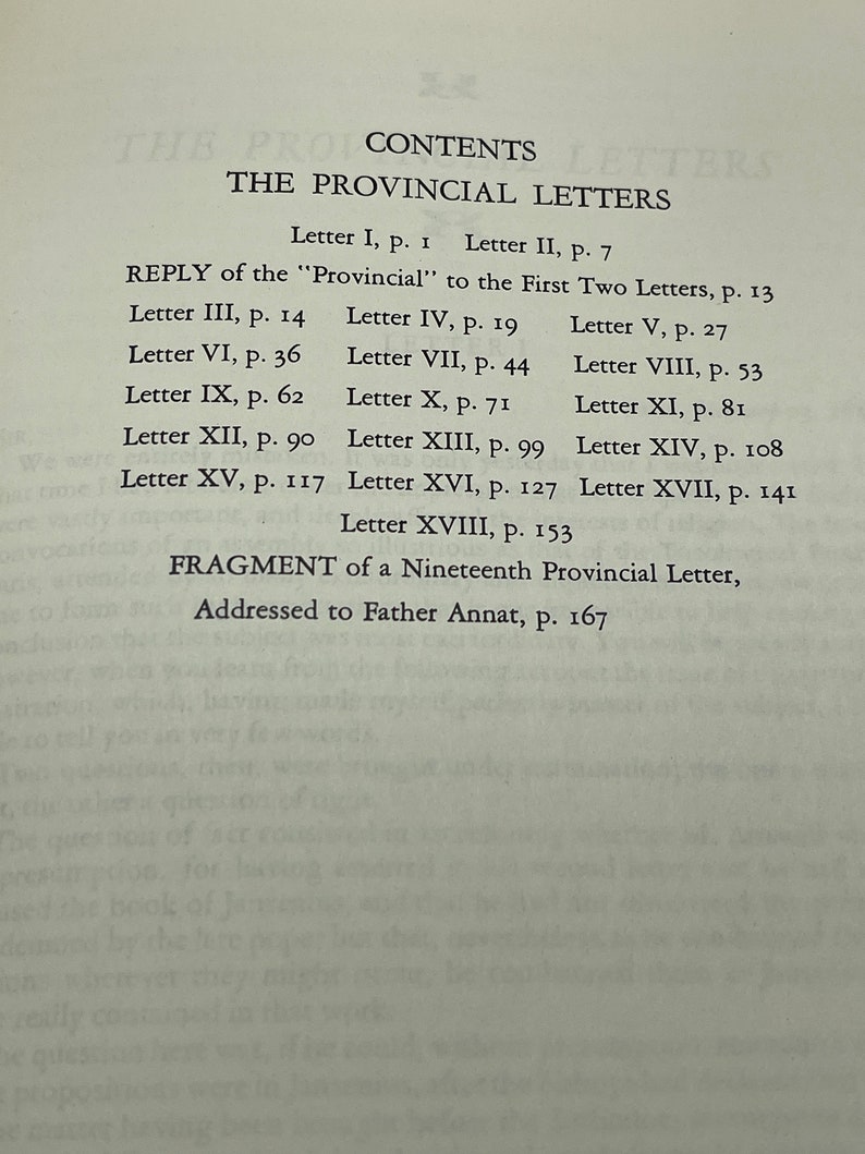 Rare Books Pascal the Provincial Letters, Pensees, Scientific Treatises ...