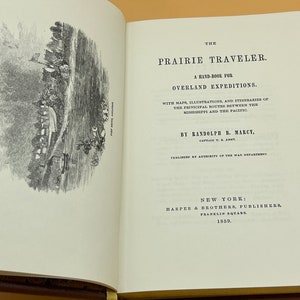 Old West Classics the Prairie Traveler by Captain Marcy US Army Leather ...