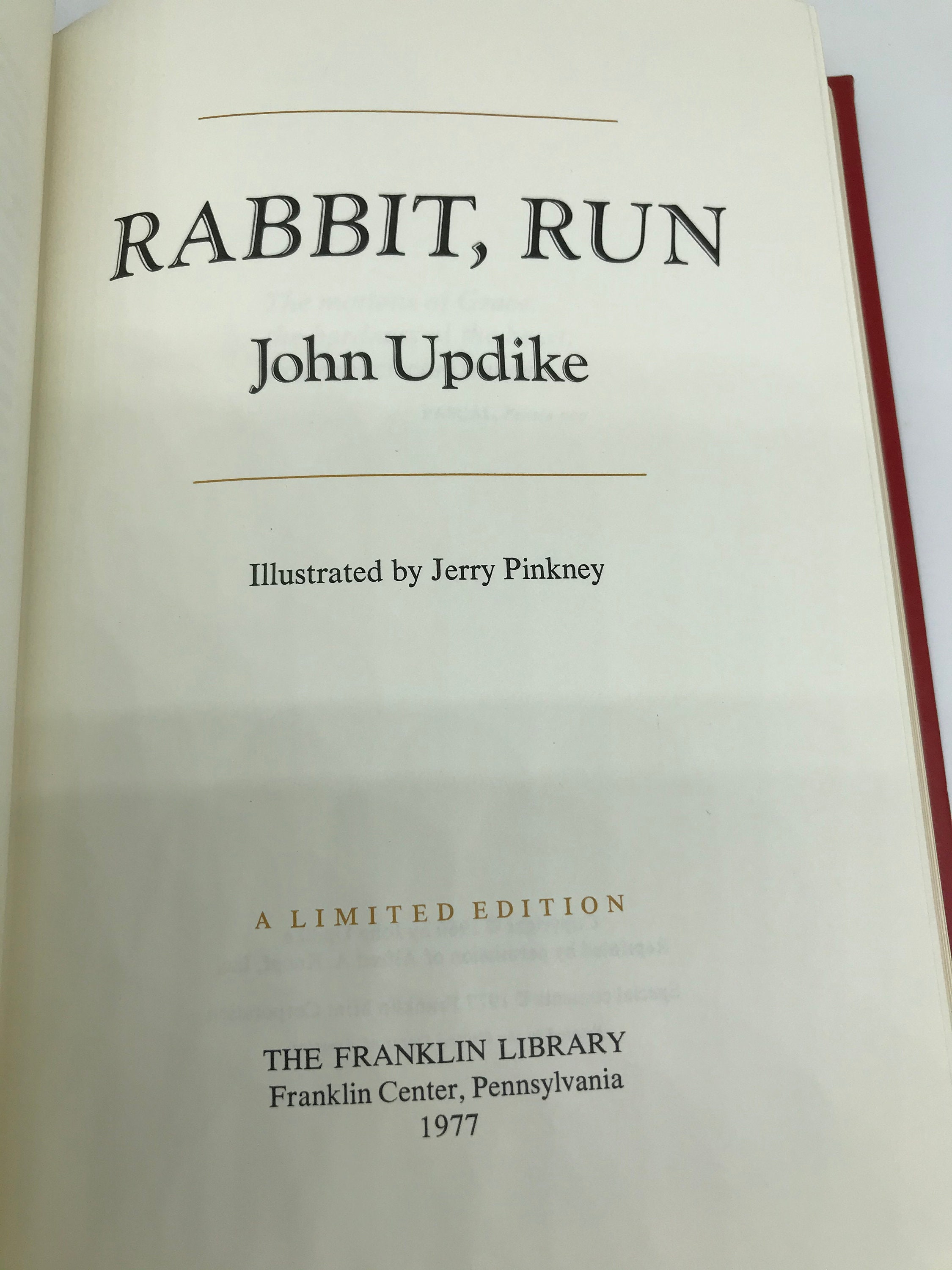 Rabbit, Run by John Updike (Franklin Library Signed Limited Edition)