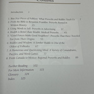 North American Folklore Folk Proverbs and Riddles First Edition 2003 ...