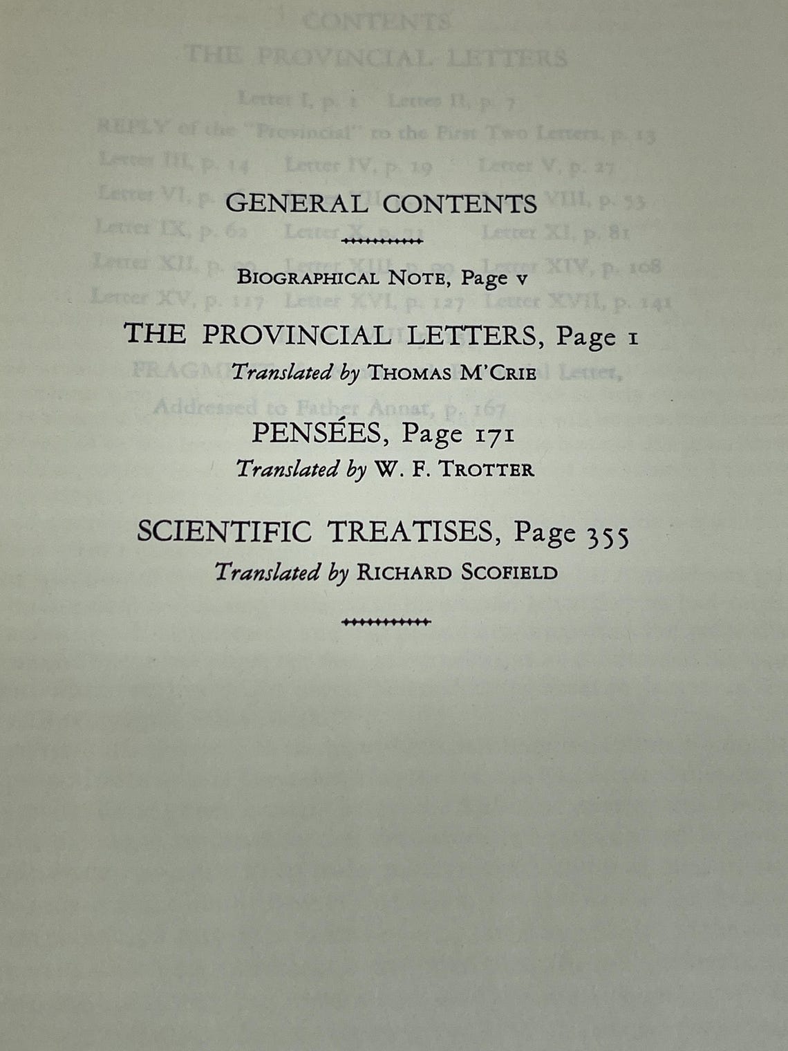 Pascal the Provincial Letters Pensees Scientific Treatises 1952 ...