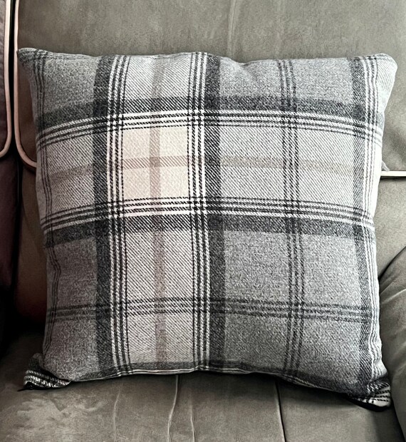 Grey Check Designer Scatter Cushions. Full Cushion or Cover - Etsy