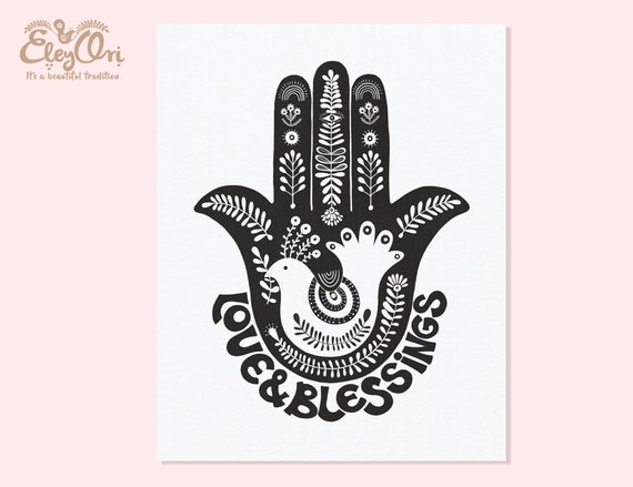 Love and Blessings Lettering Art Blessings Print - Etsy