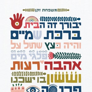 Framed Art | Home Sweet Home | Home Blessing Jewish | Customized With ...