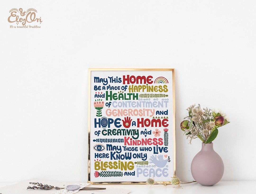 HOME BLESSING - May This Home Be Blessed Print, Welcome Home, House ...