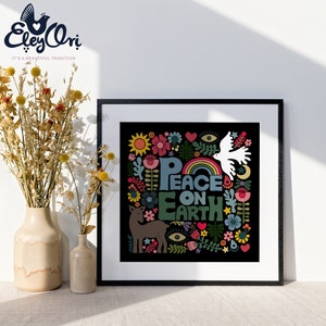 Peace on Earth Art . Holiday Decor . Christmas Decor . Holiday Gift ...