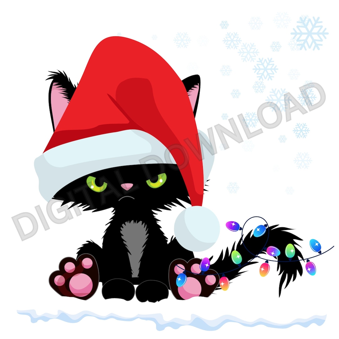 Grumpy Cat Christmas Lights PNG Sublimation Design Download, Christmas ...