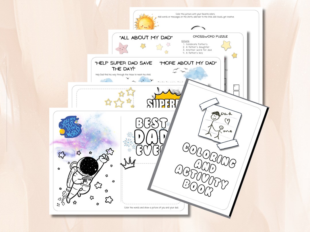 Father's Day Coloring Book, Father's Day, Dad, Father, Best Dad, for ...