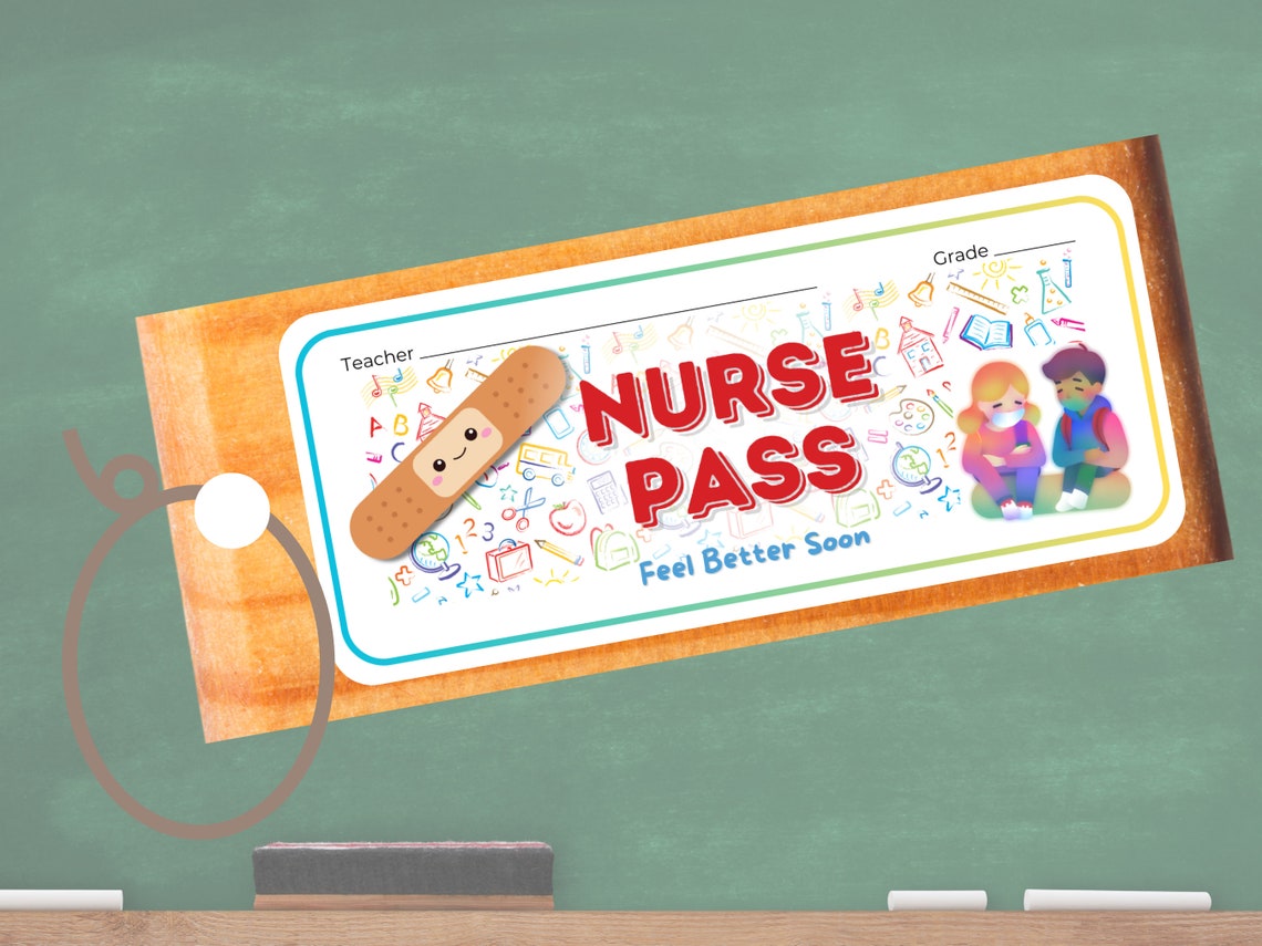 Hall Pass Set, Bathroom Pass, Nurse Pass, Hall Pass, Teacher Hall Pass ...