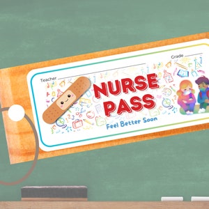 Hall Pass Set, Bathroom Pass, Nurse Pass, Hall Pass, Teacher Hall Pass ...
