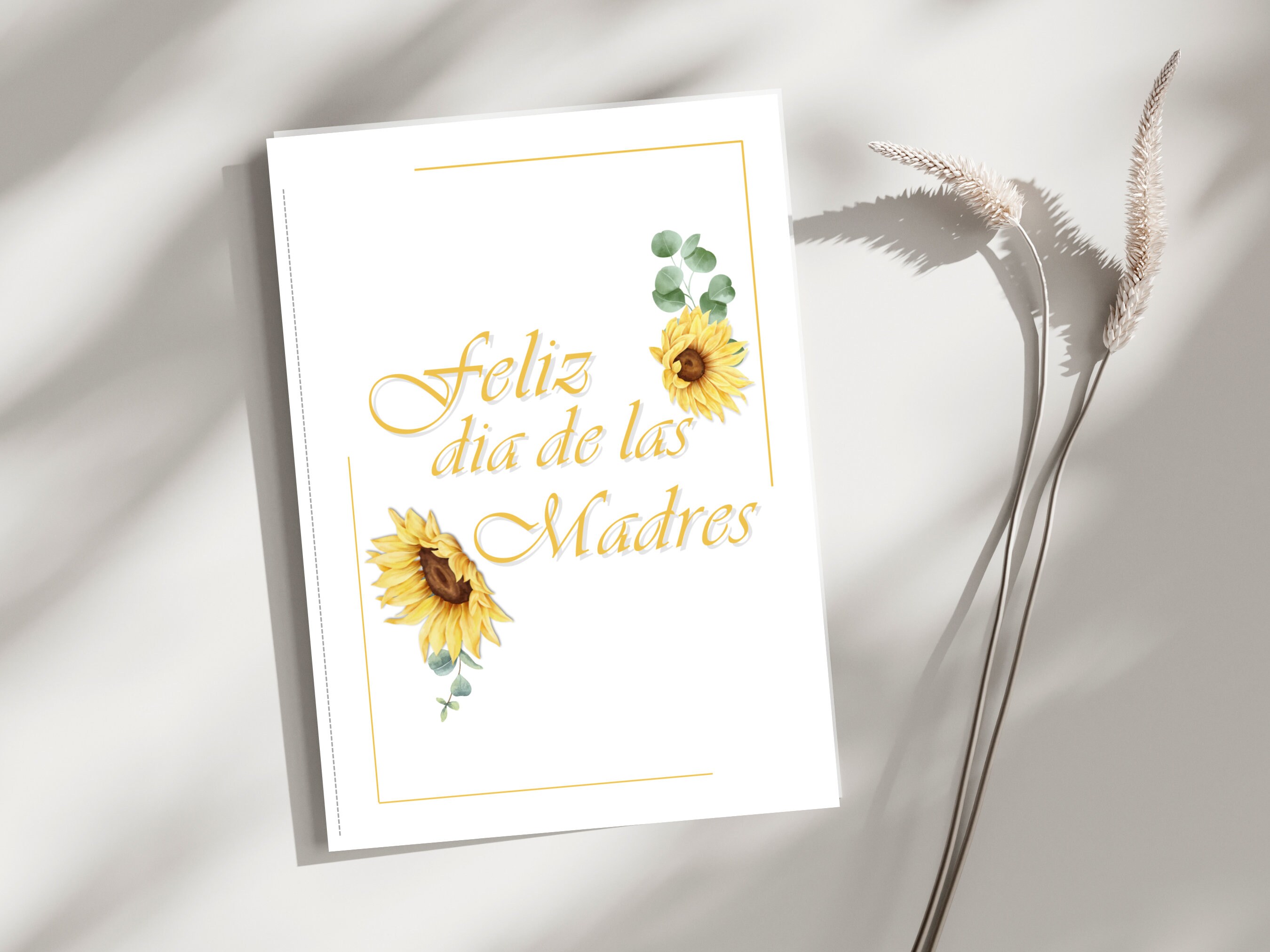 Feliz Dia De La Madre, Mother's Day Card, Mother's Day, Sunflower ...