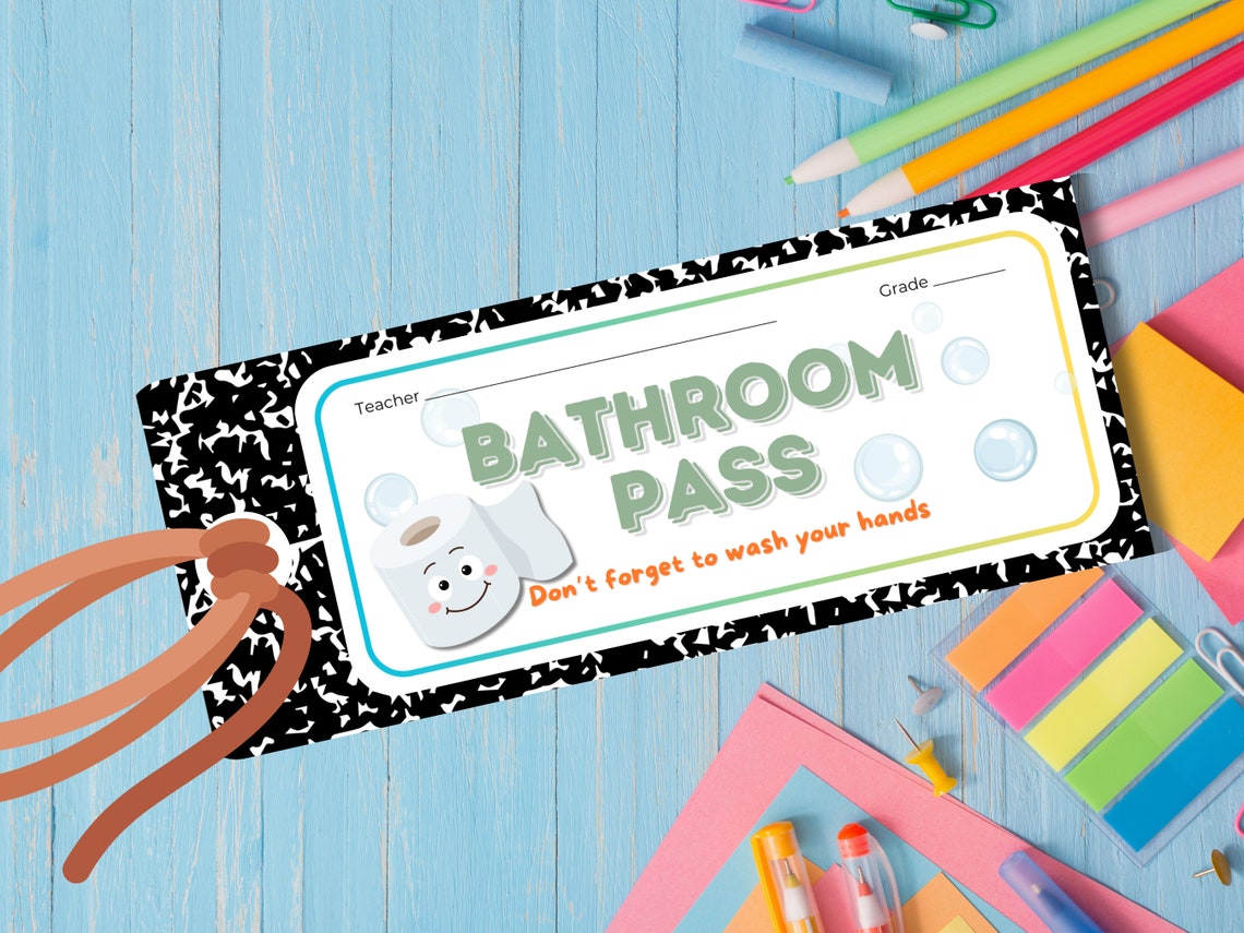 Hall Pass Set, Bathroom Pass, Nurse Pass, Hall Pass, Teacher Hall Pass ...