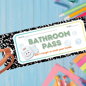 Hall Pass Set, Bathroom Pass, Nurse Pass, Hall Pass, Teacher Hall Pass ...