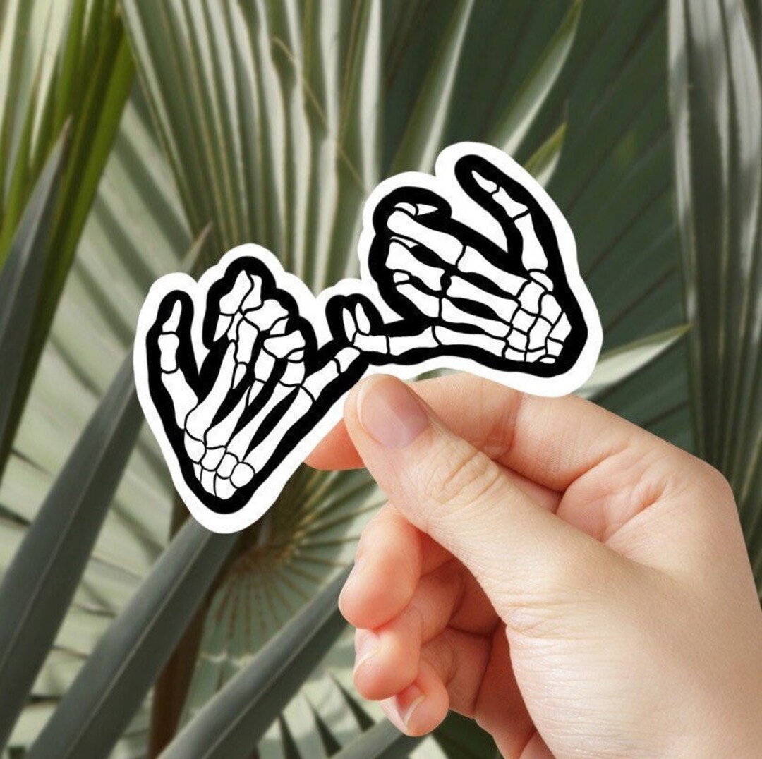 Skeleton - Pinky Promise - BFF Gift - Sticker for Journal, Water Bottle ...
