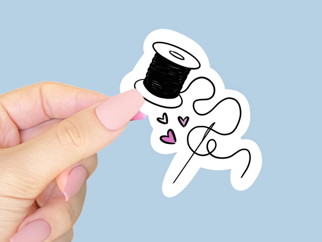 Sewing - Needle and Thread - Seamstress - Craft - Sticker for Journal ...