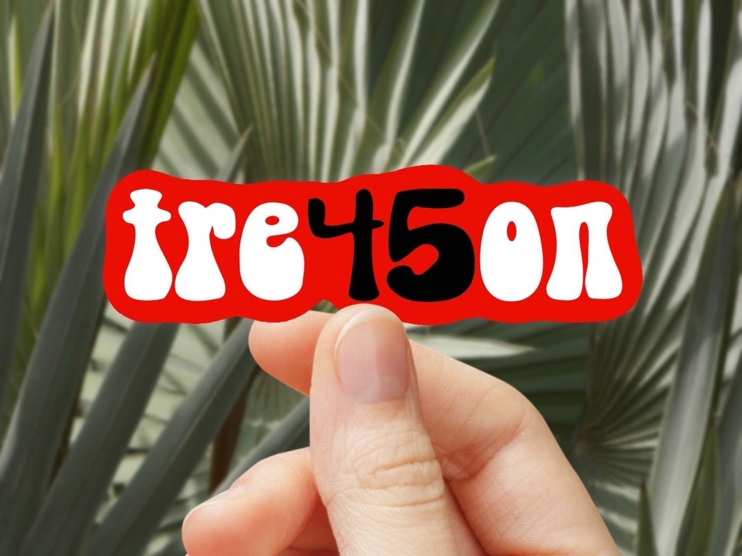 TRE45ON Treason 45 Political Trump Sticker for Journal, Water Bottle ...