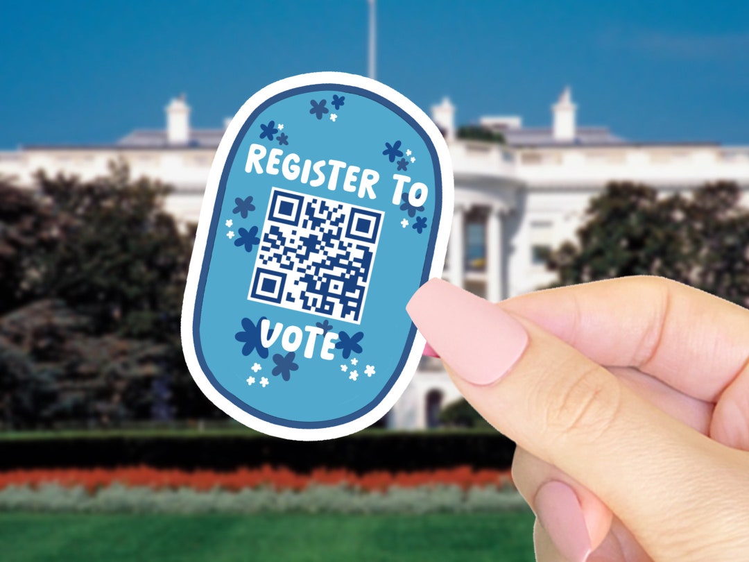 Register to Vote QR Code Vote Harris for President Political Sticker ...