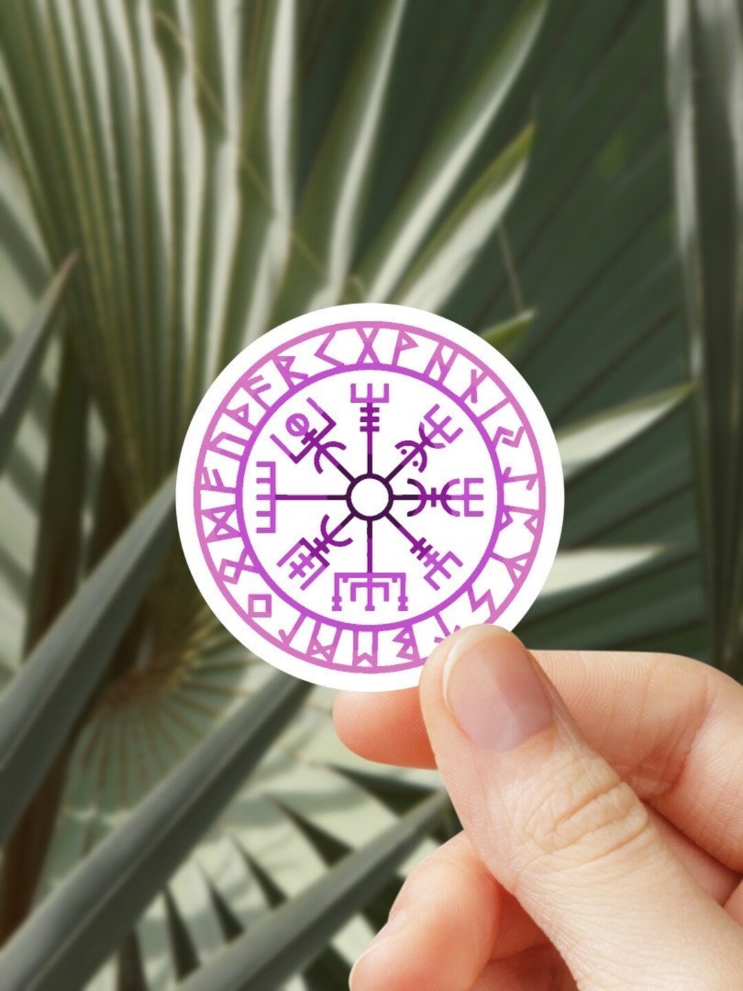 Viking Compass - Rune - Norse - Sticker for Journal, Water Bottle ...