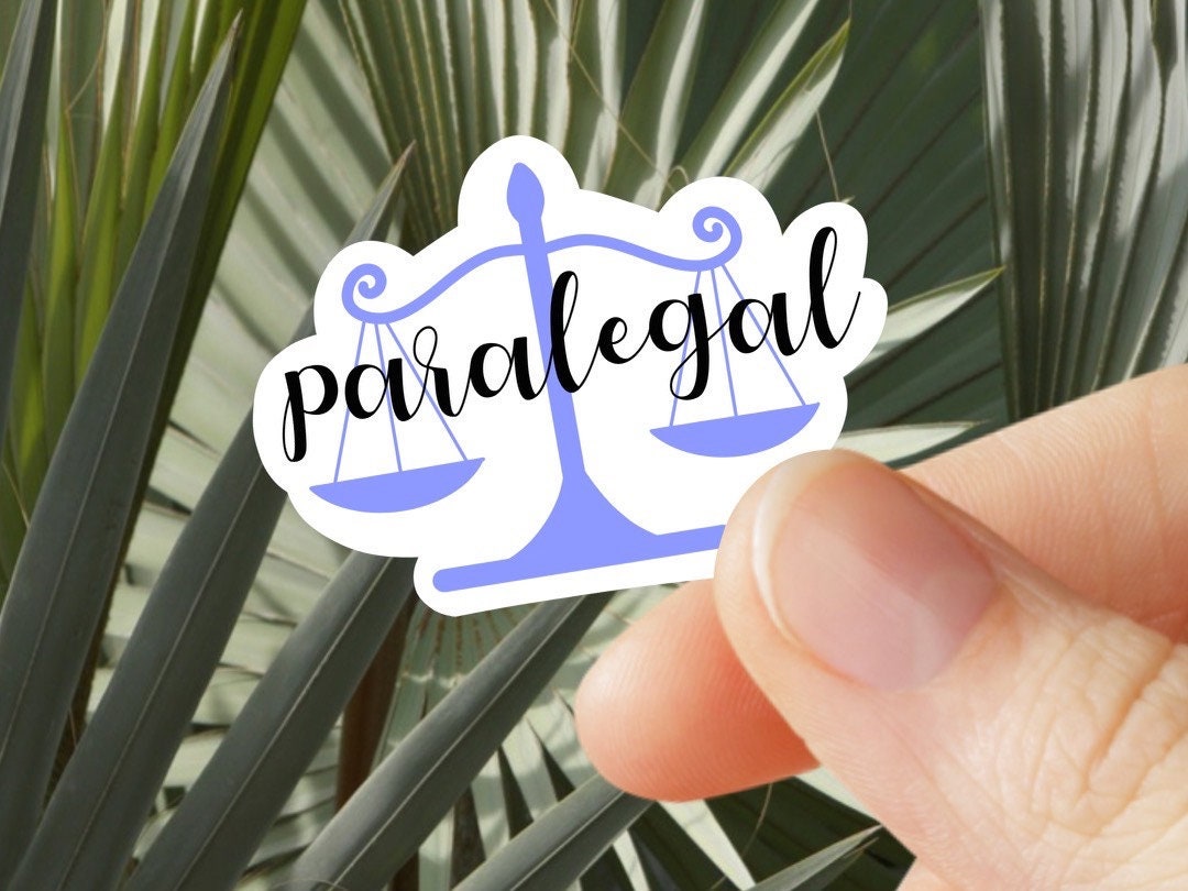 Paralegal - Scales of Justice - Custom Sticker - Sticker for Journal ...