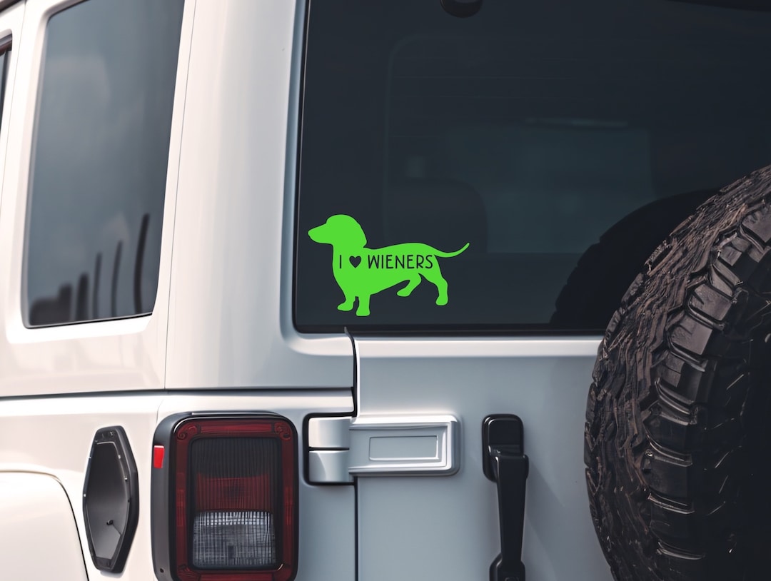 I Heart Wieners - Dachshund - Wiener Dog - Vinyl - Decal - Car Decal ...