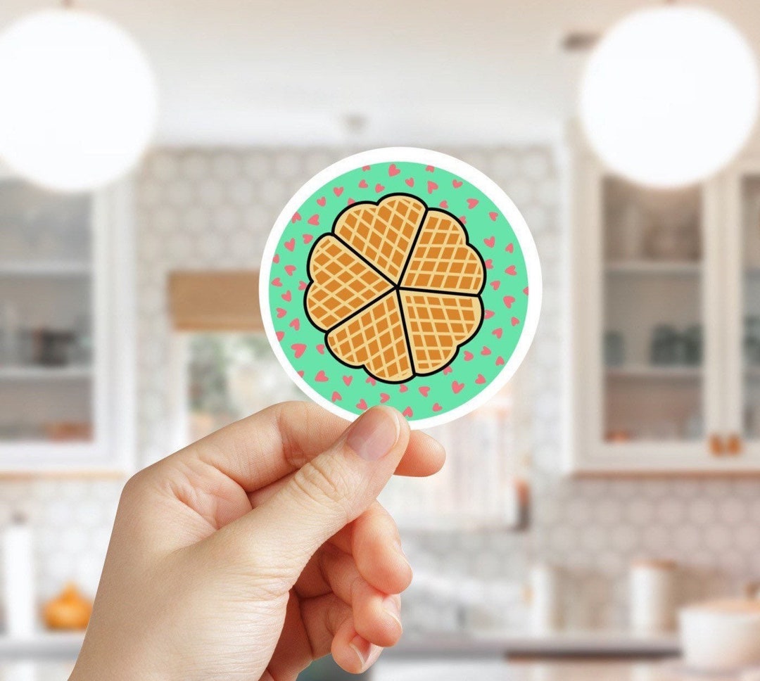 Norwegian Waffle Vafler Heart Waffle Sticker for Water - Etsy