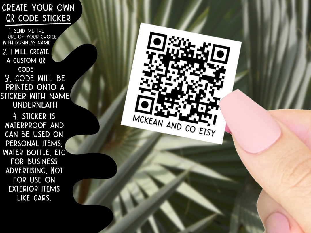 Custom QR Code Sticker Advertise Your Business on a Sticker Advertising ...