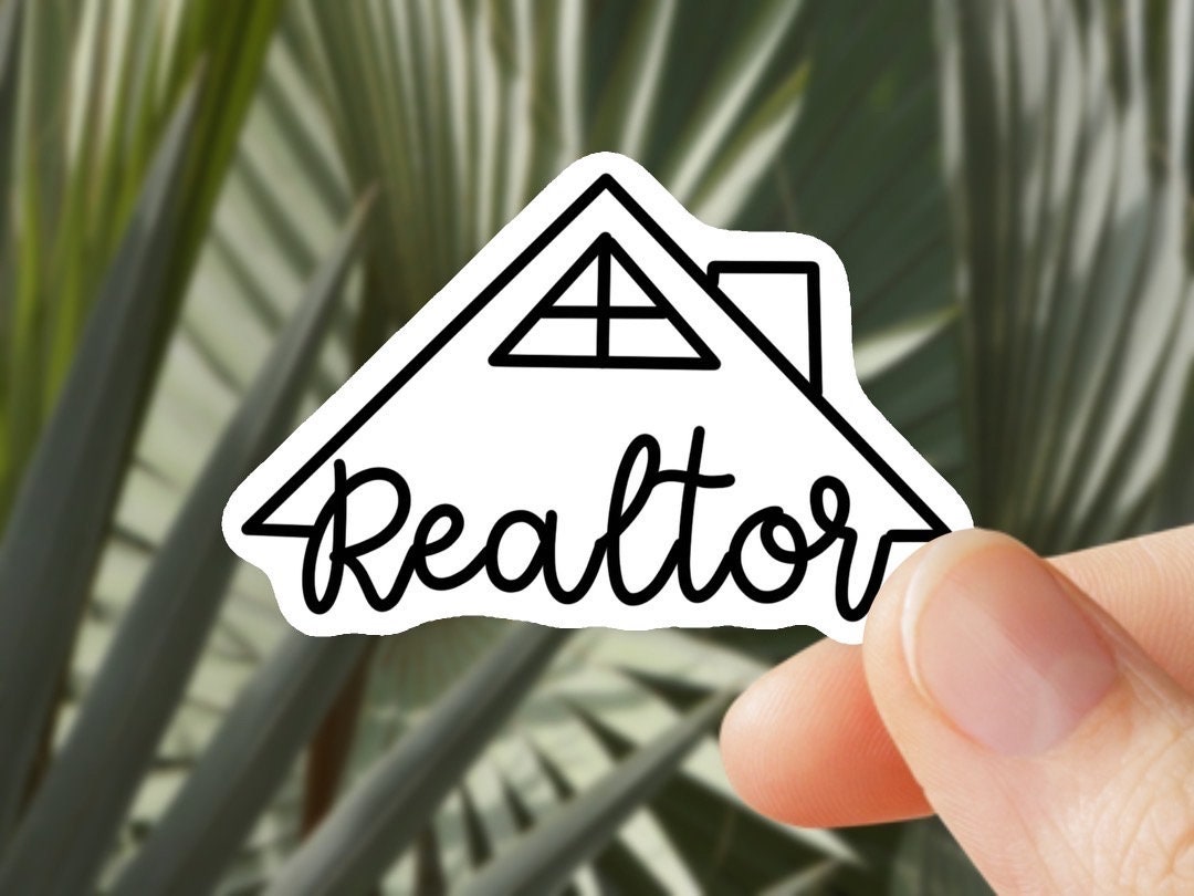 Realtor - Real Estate Agent - Home - Sticker for Journal, Water Bottle ...