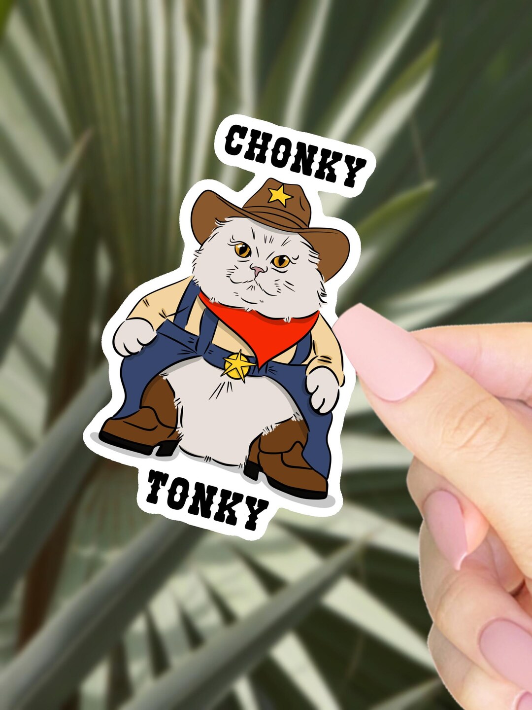 Chonky Tonky - Chonky Cat - Western Kitty - Chonk - Fat Cat - Cute ...