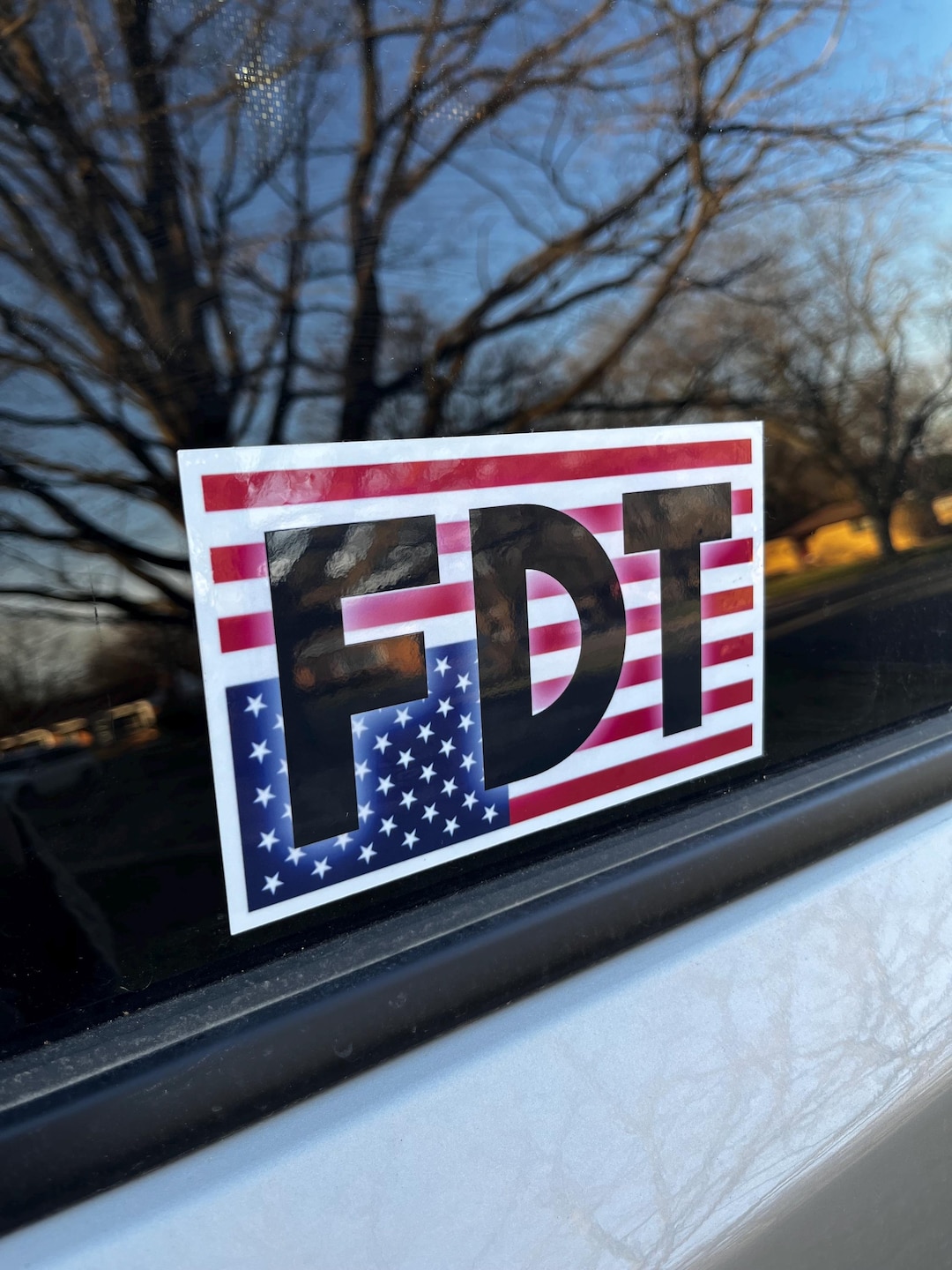 FDT Upside Down American Flag Bumper Sticker - in Distress - Waterproof ...
