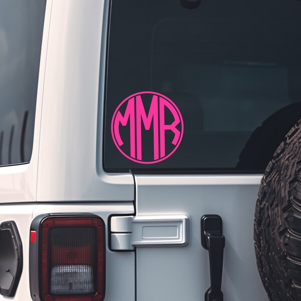 Monogram Car Decal - Etsy