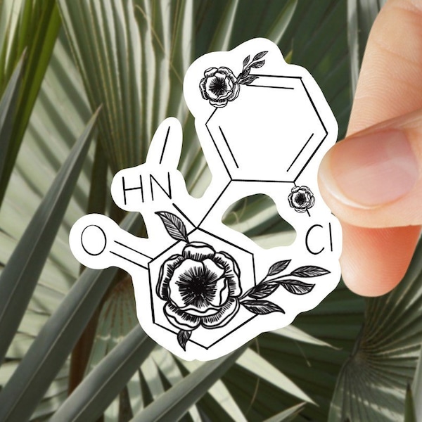 Molecule Sticker - Etsy