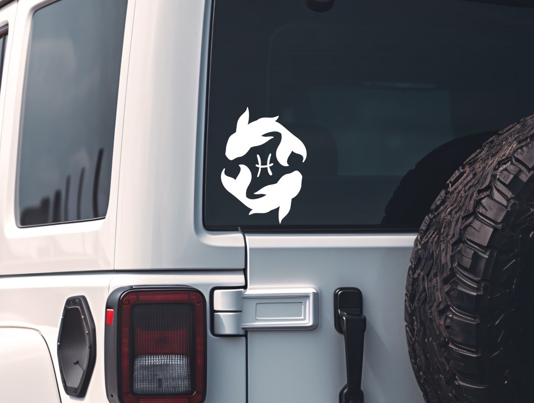 Pisces Fish Zodiac March Vinyl Car Decal Water Bottle Decal - Etsy