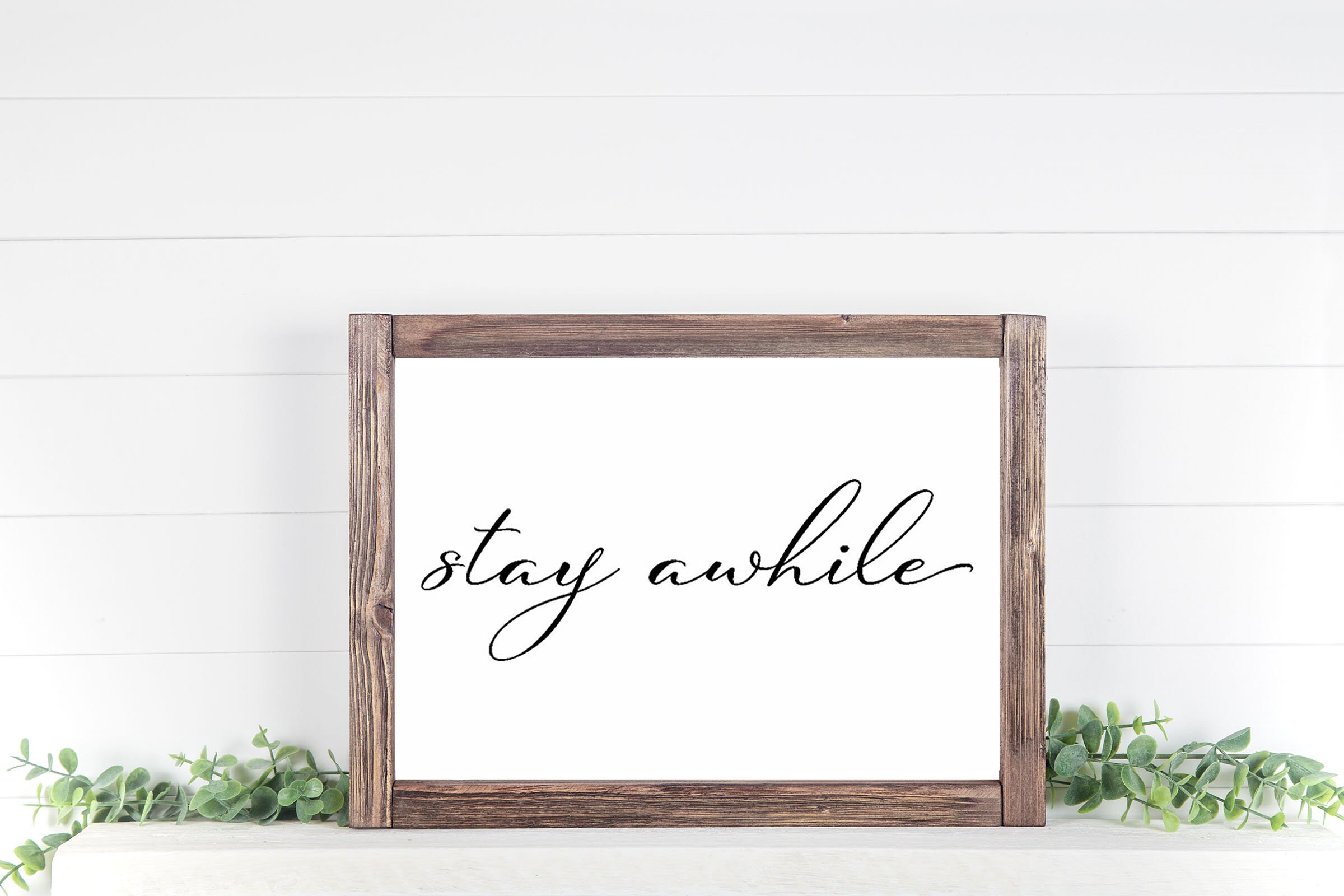 Stay Awhile Printable Sign | Bedroom Wall Decor - Etsy