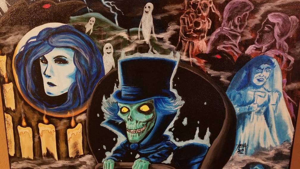 Haunting Good Time (original Painting) | Haunted Mansion | Acrylic ...